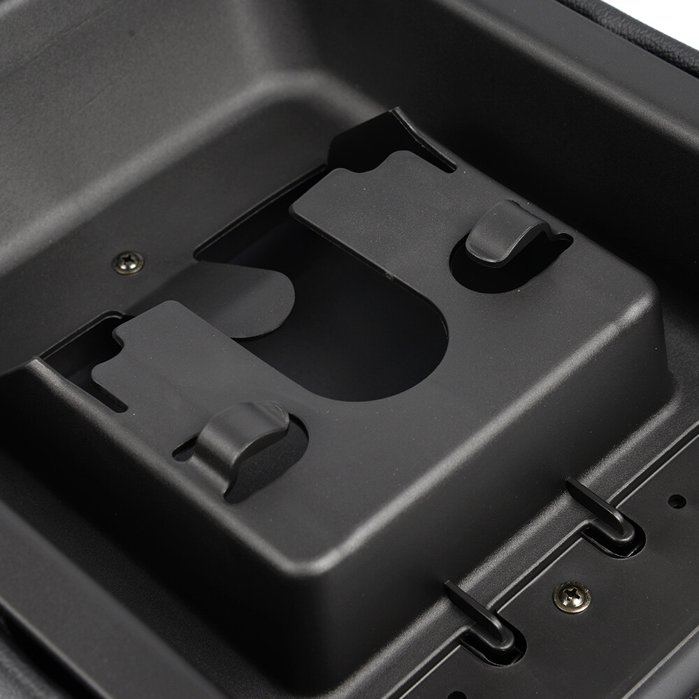 Black Leather Center Console Arm Rest Lid Cover Pad Fit For 04-08 Ford ...