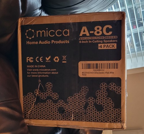 Micca M-8C White 2-Way Media Series 100 Watts 8 Inch In-Ceiling ...