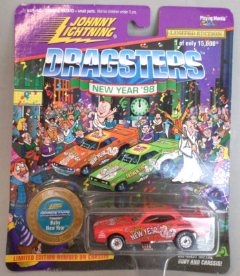 Johnny Lightning Orange Funny Car Dragsters New Year '98 BABY Drag Race ...