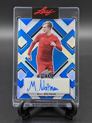 MAX WOLTMAN - 2022 Leaf Metal Blue Prismatic Auto 9/15 - Leaf Encased ...