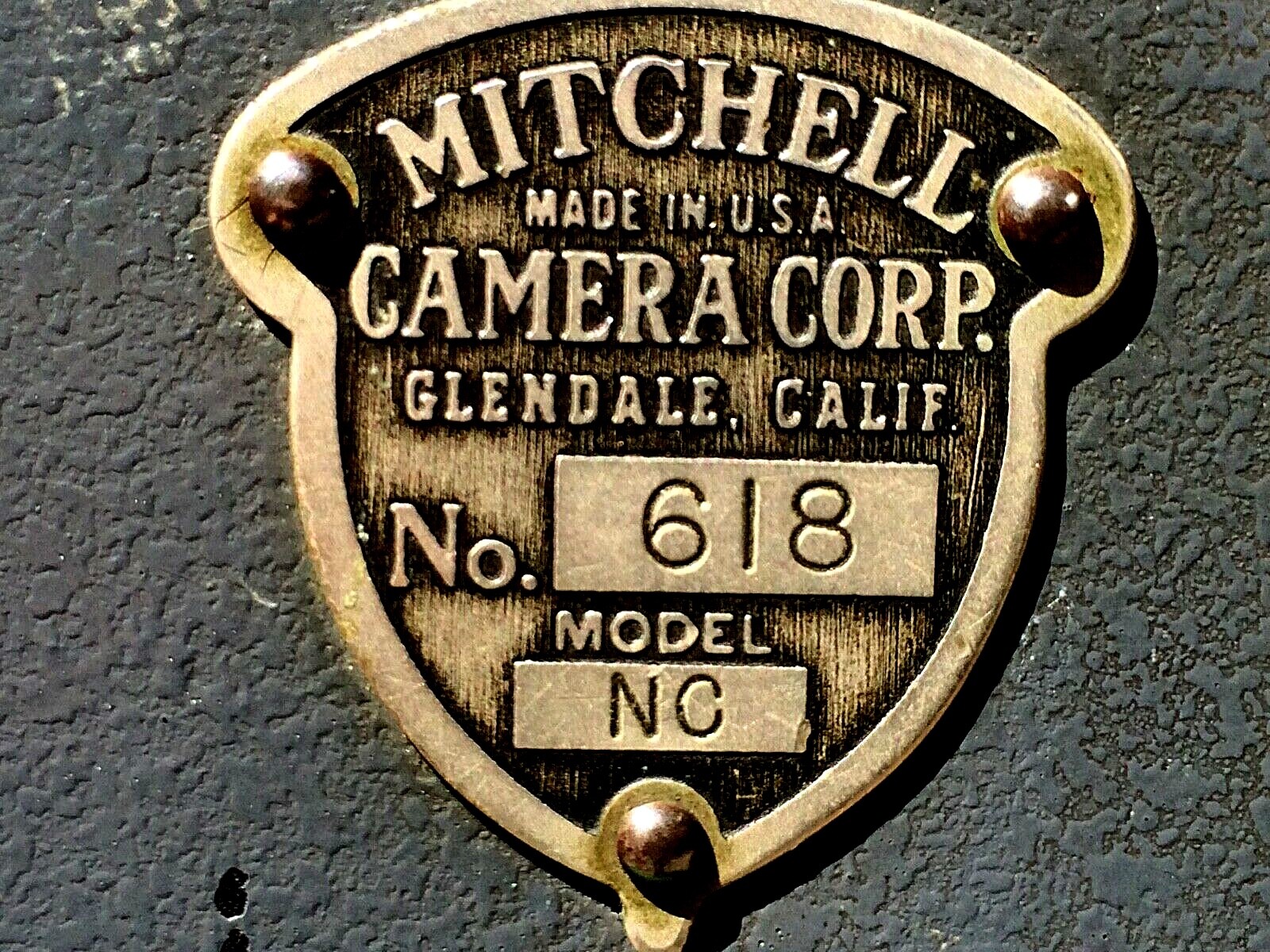 MITCHELL MOVIE CAMERA 35mm NCR #618 w/BNCR LENS MOUNT-ANAMORPHIC/FLAT ...