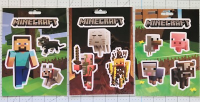 Minecraft Sticker Bundle set -13 Stickers-Steve/Nether/Baby Farm ...