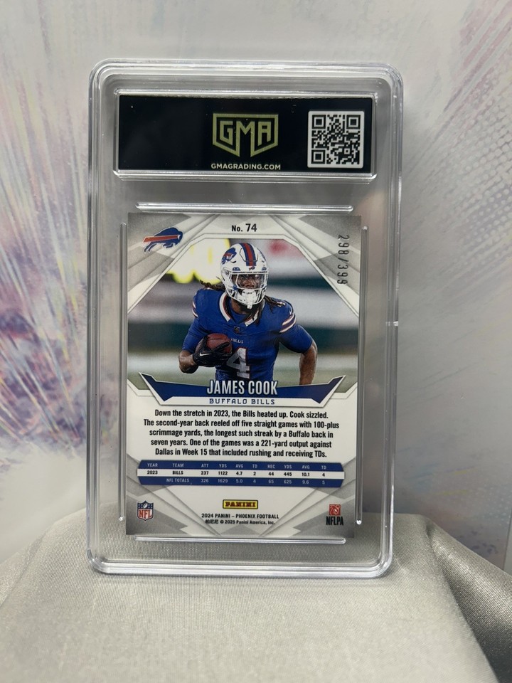 2024 Panini Phoenix - James Cook /399 Silver Holo 🦬 Bills 💵 GMA 10 🔥 ...
