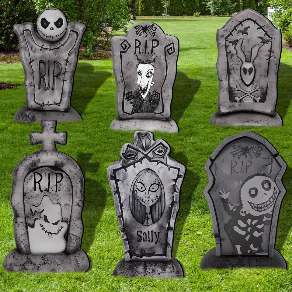 Halloween Decorations 17 Inch Tombstones for Graves Yard Signs Stakes ...