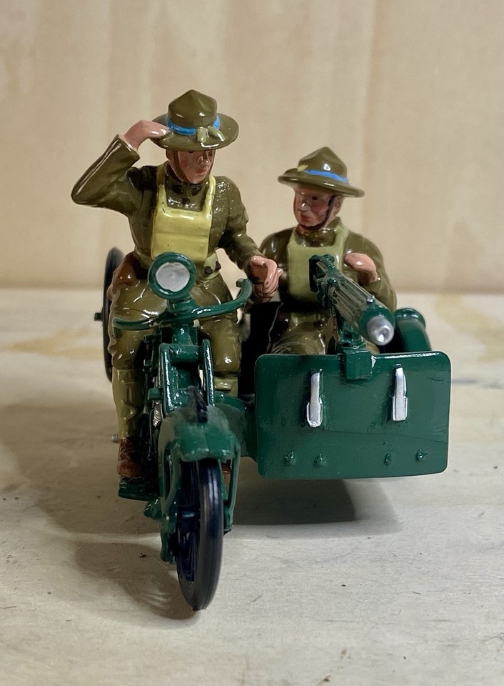 Britains Toy Soldiers — Vickers Machine Gun On Motorcycle With Sidecar ...