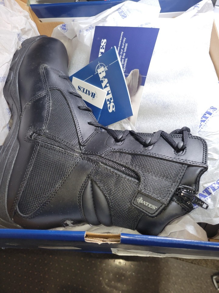 Bates ZR-8 E02068 Side Zip Black Tactical 8" Work Boots Shoes Mens Sz ...