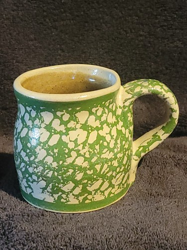 Beaumont Brothers Pottery Green Sponge Painted Mug 1991 | eBay
