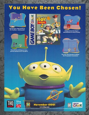 Toy Story 2 Nintendo Game Boy Color - 1998 Print Ad Original Art 7 ...