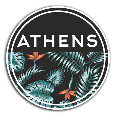 2 x 10cm Athens Greece Vinyl Stickers - Fun Travel Sticker Laptop ...