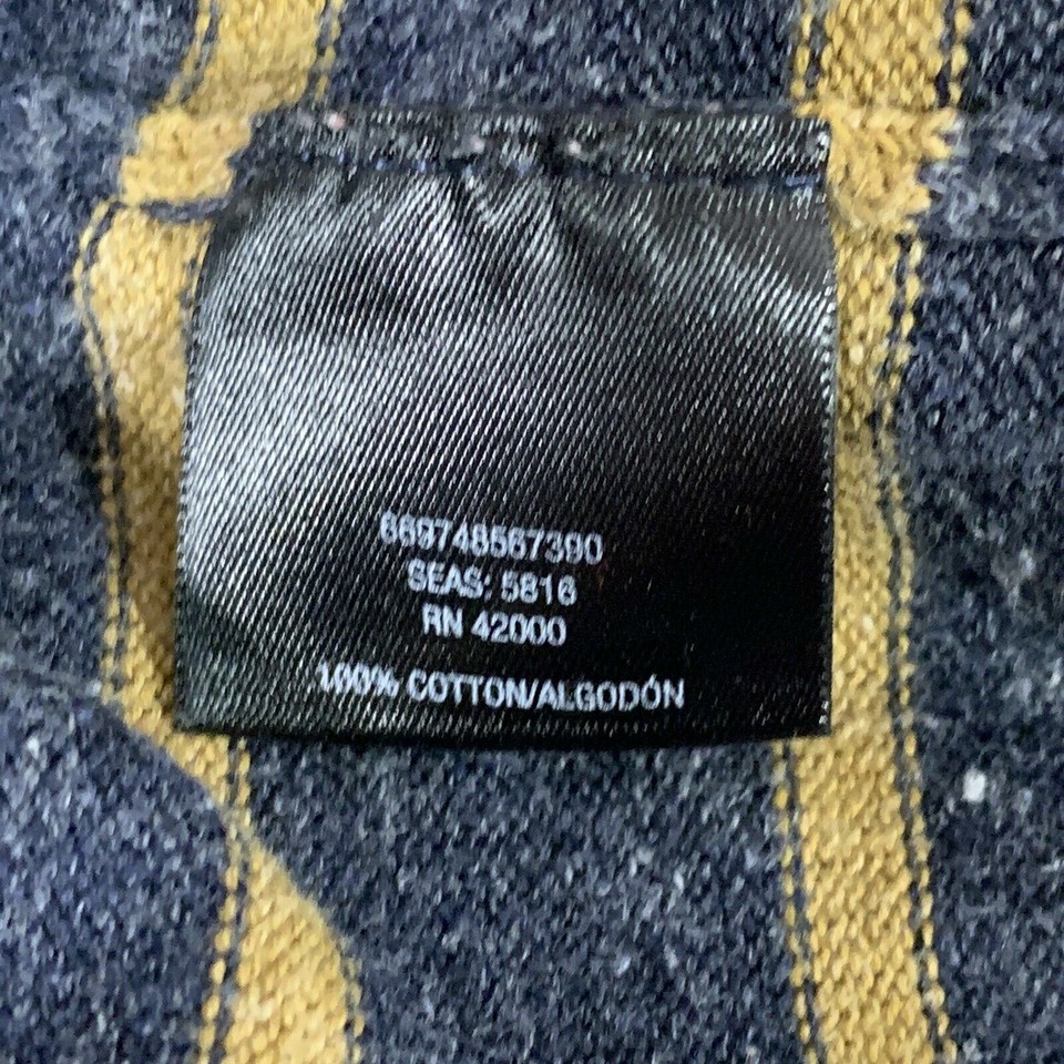 Route 66 Mens Sweater Gold Striped Sz XL Heathered Gray Pullover Long ...