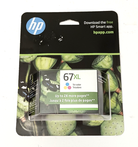 HP 67 XL Tri-Color Ink Cartridge New Unopened Package | eBay