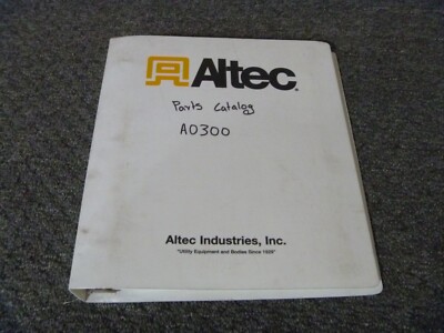 Altec AO300 Articulating Overcenter Bucket Truck Crane Parts Catalog ...