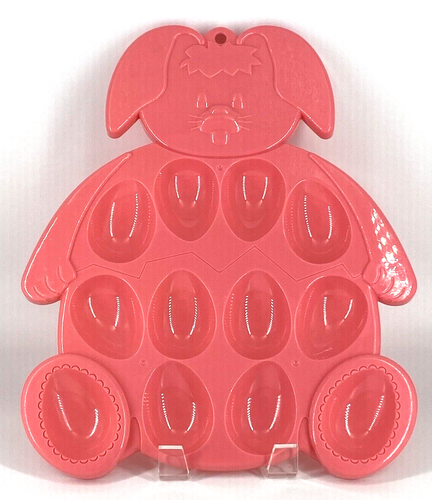 1 Deviled Egg Plate - Bunny Rabbit Pink Plastic - Easter | eBay