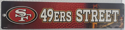 San Francisco 49ers 3.75" by 16" Plastic Street Sign - NFL | eBay