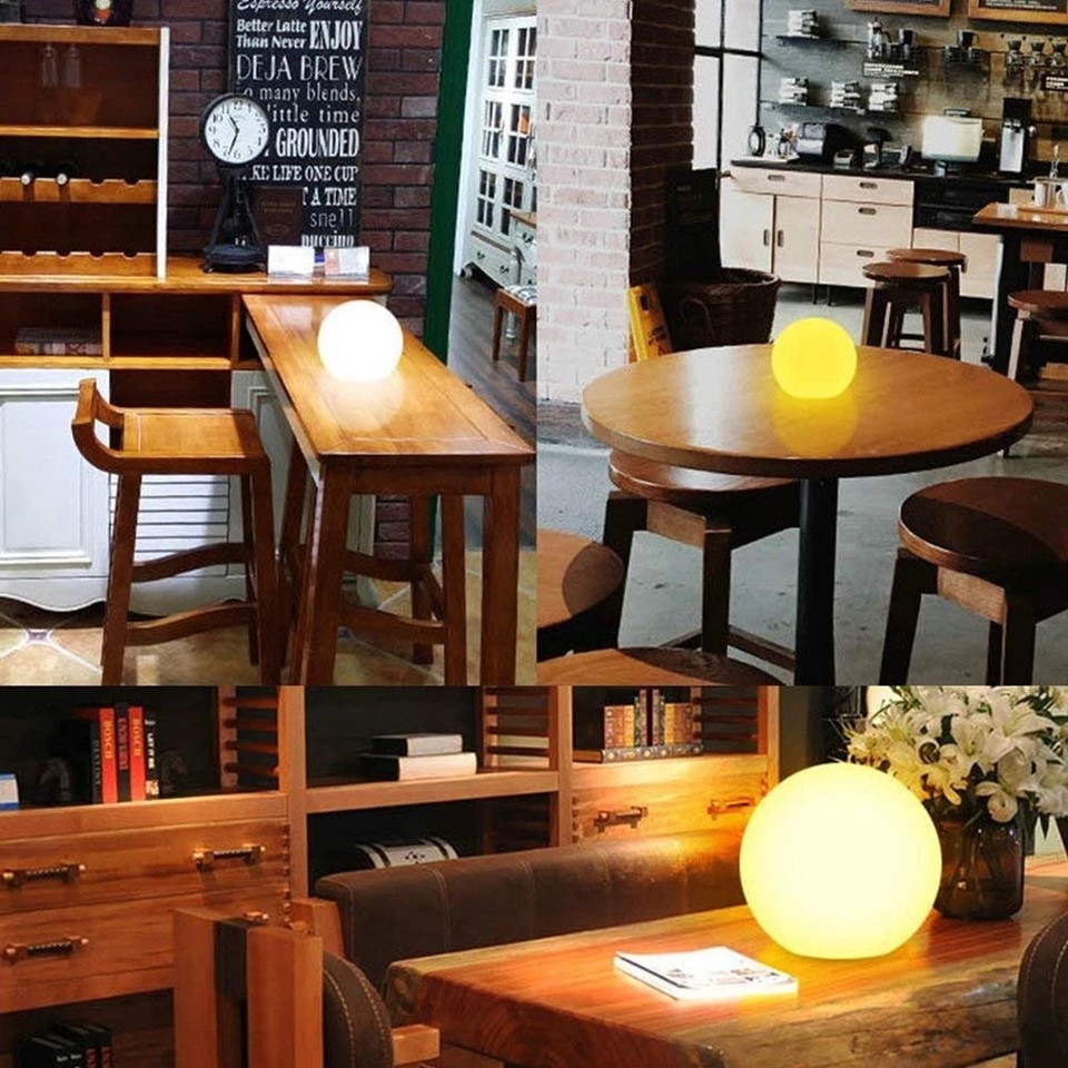 RGB Color-changing LED GLOBE Orb Light w/Remote, Mood Lamp Kids Night ...