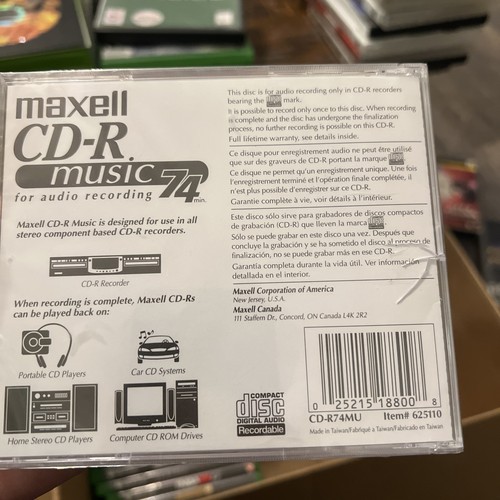 Maxell CD-R Music 74min - Single CD - NEW & SEALED | eBay
