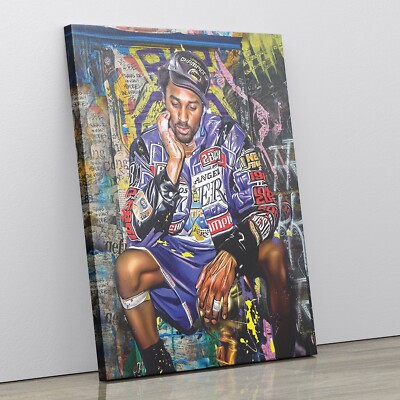 Kobe Bryant Championship Graffiti Canvas Print Basketball Poster Mamba ...