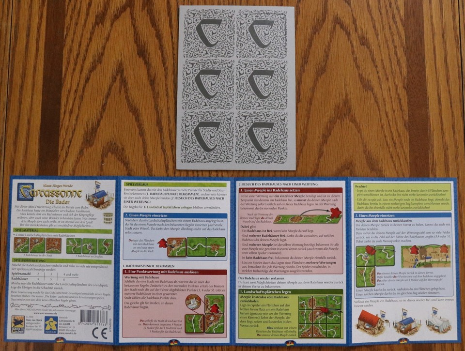 Carcassonne Promo Board Game New Art Edition Mini Expansions Upgrades ...