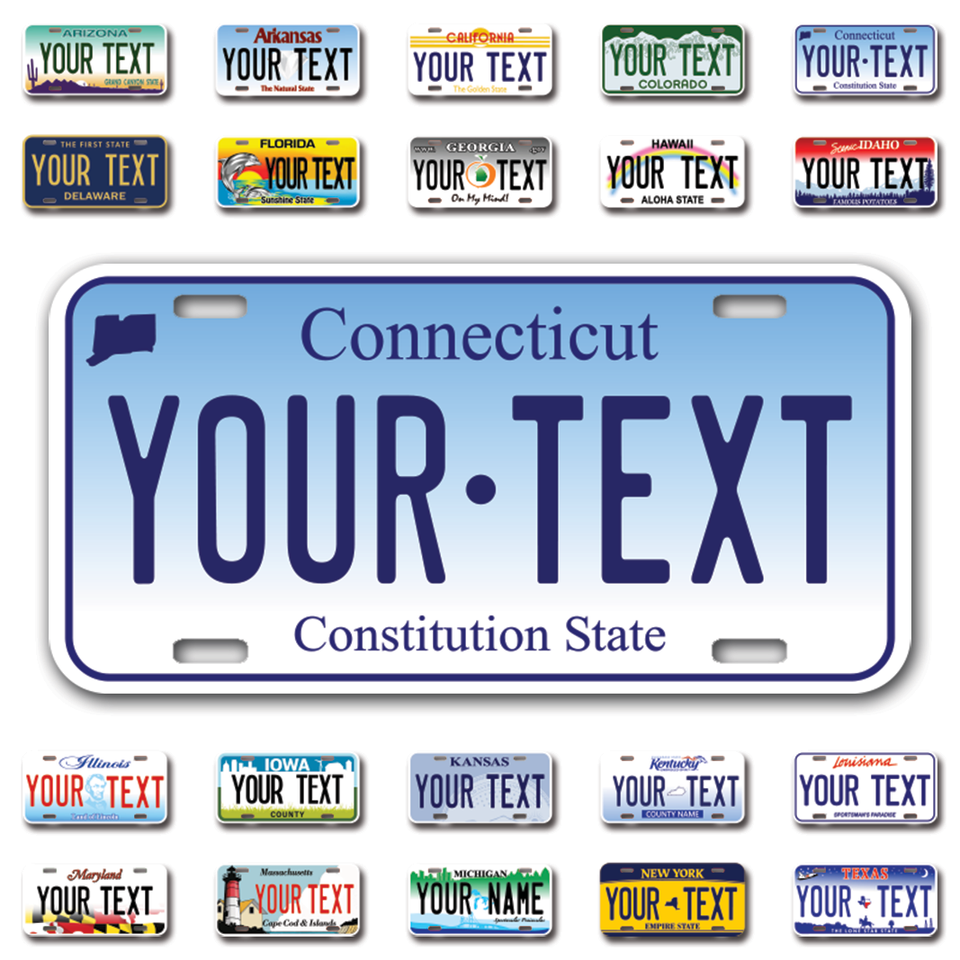 Custom Mini state Plates | All 50 Sates | 4x2 - 6x3 | name plates for ...