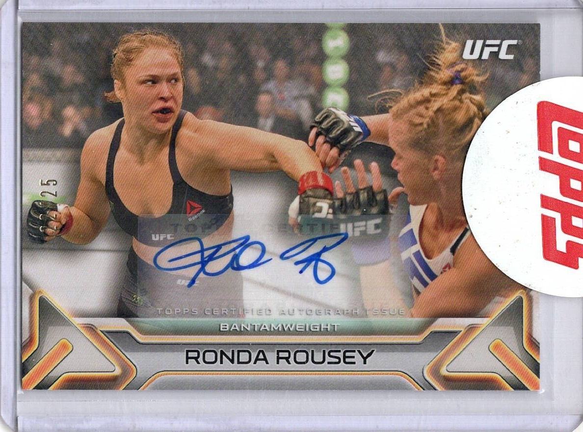 RONDA ROUSEY AUTO 2016 TOPPS UFC KNOCKOUT AUTOGRAPH PARALLEL MMA SP ...