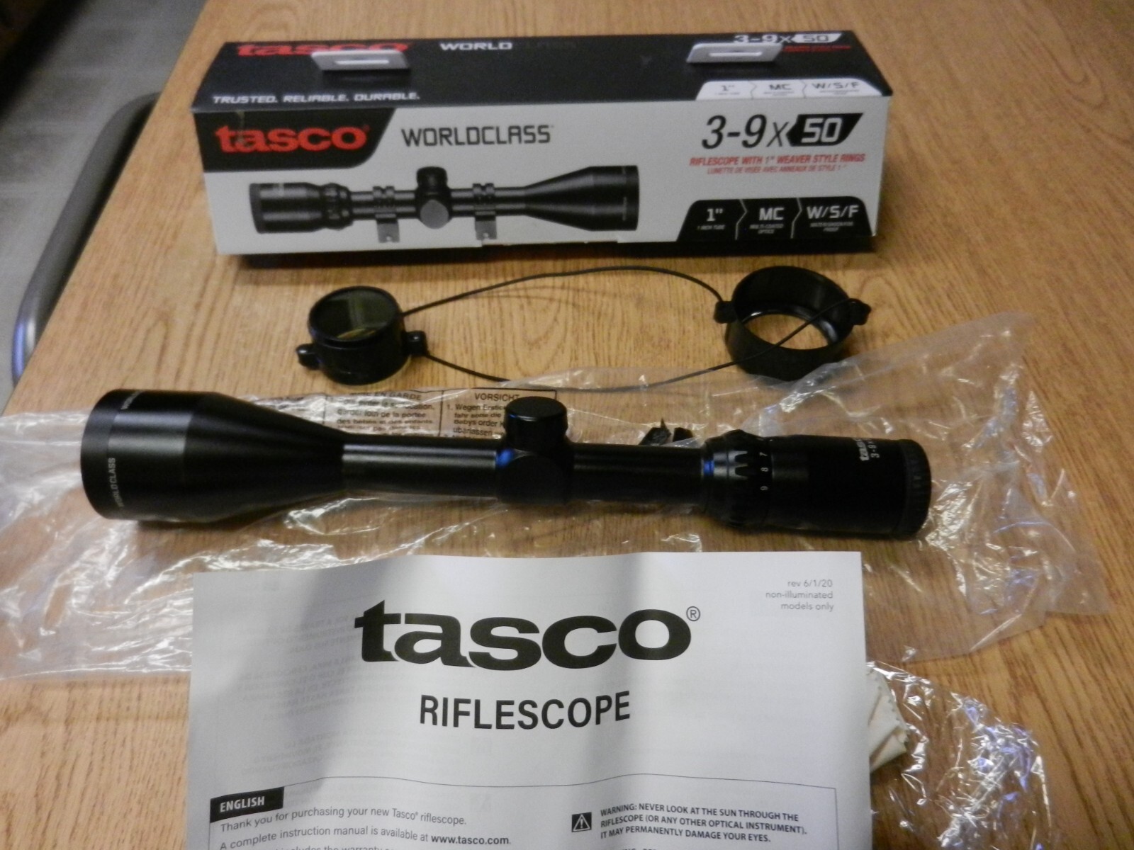 NIP Tasco 3-9x50 Rifle Scope Model TWC3950 30/30 Reticle 1" Multi ...