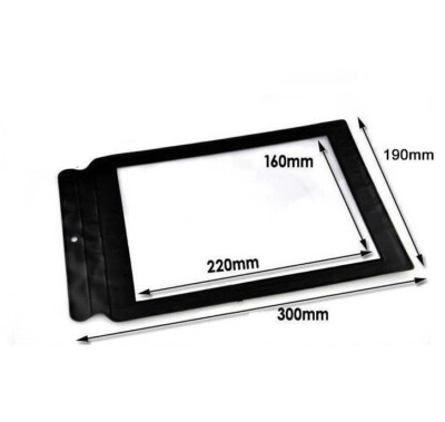 TOP A4 Full Page 2x Magnifying sheet Magnifier w black frame for ...