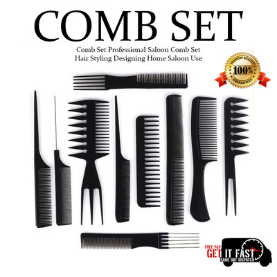 Professional Hairdressing Comb Sets for Hair Styling Detangler Barbers ...