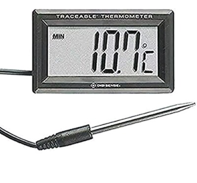 Traceable AO-90205-26 Panel-Mount Remote Probe Thermometer, NIST-Cal ...
