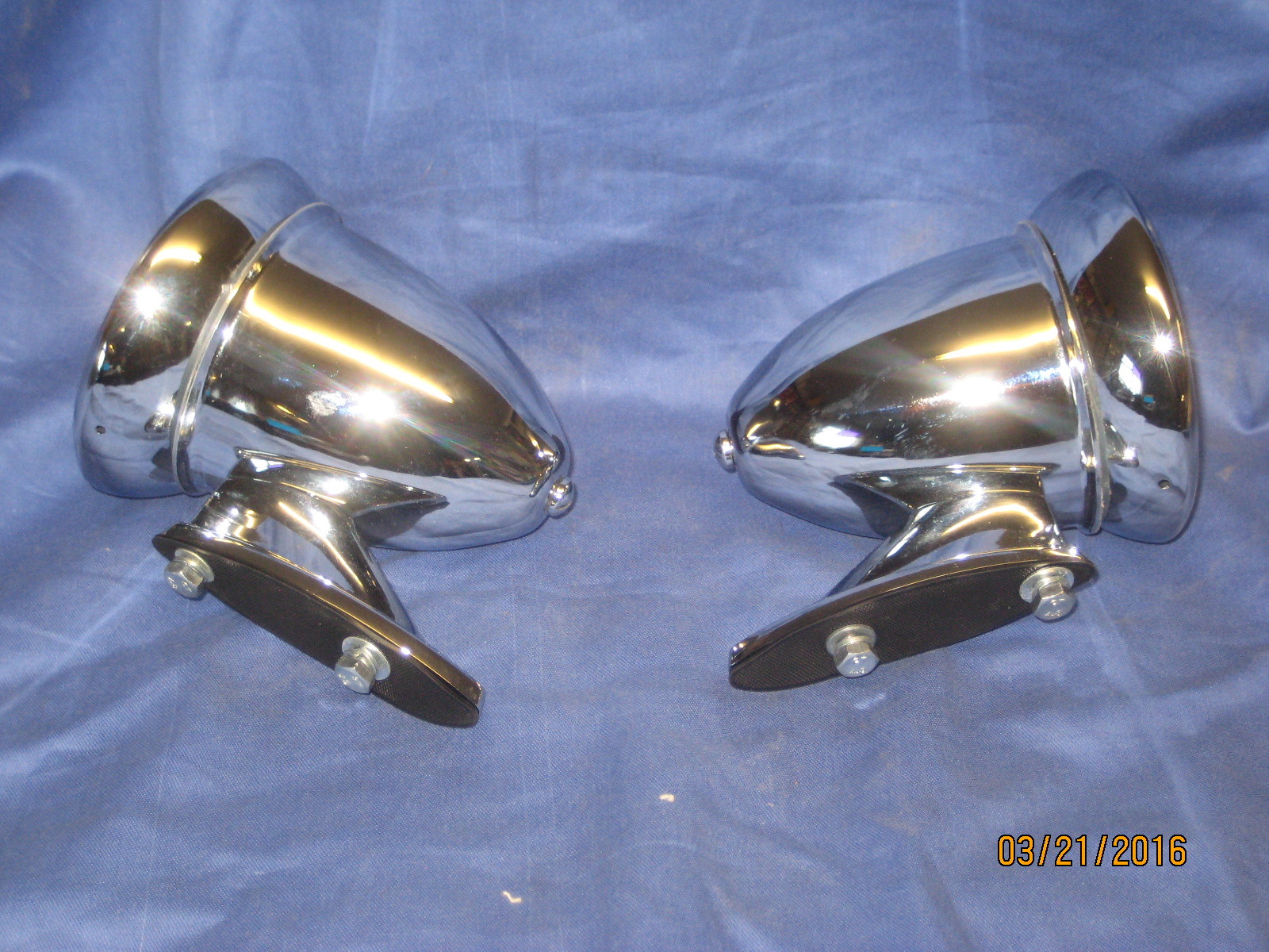 NEW PAIR BULLET RACING MIRRORS TRIUMPH MG MINI MORRIS AUSTIN FORD BMW ...