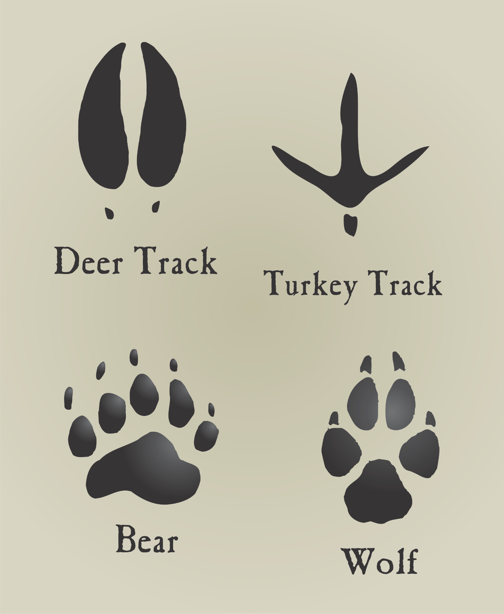 Deer Track Stencil