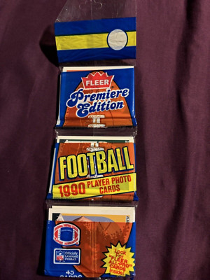 1990 Fleer NFL Football Sealed 45 Card Rack Pack | eBay