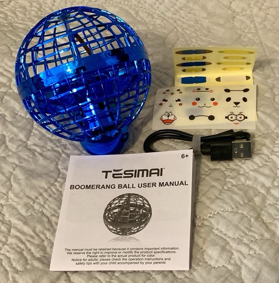 New Tesimai Flying Orb Ball Toy Boomerang Hover Ball Magic Spinner Blue ...