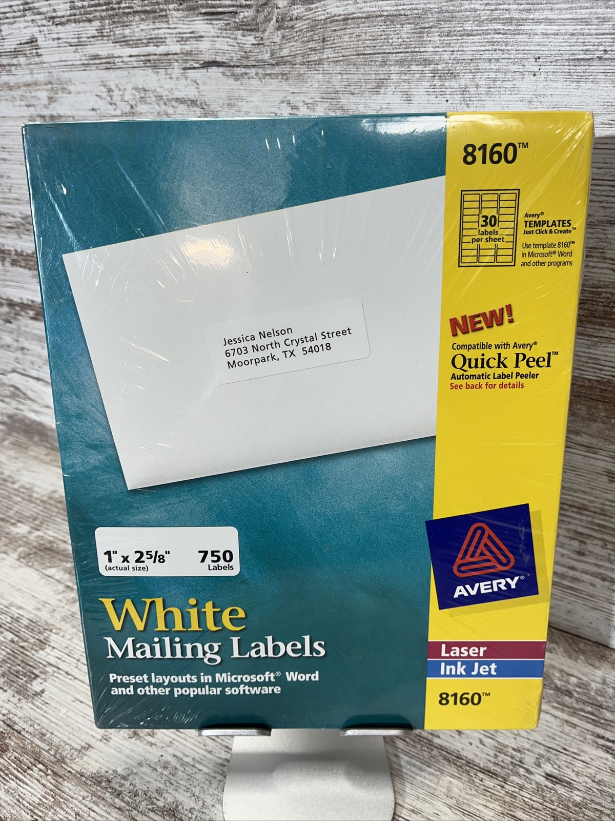 Avery Mailing Labels, Easy Peel, Inkjet, White, 750 Count, Template ...