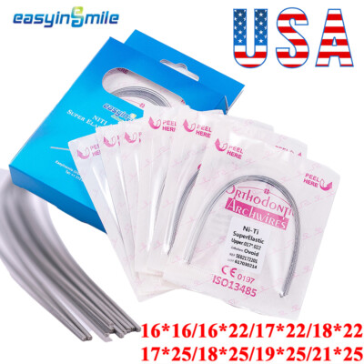 10Pks Easyinsmile Dental Orthodontic Arch Wires NITI Rectangular ...