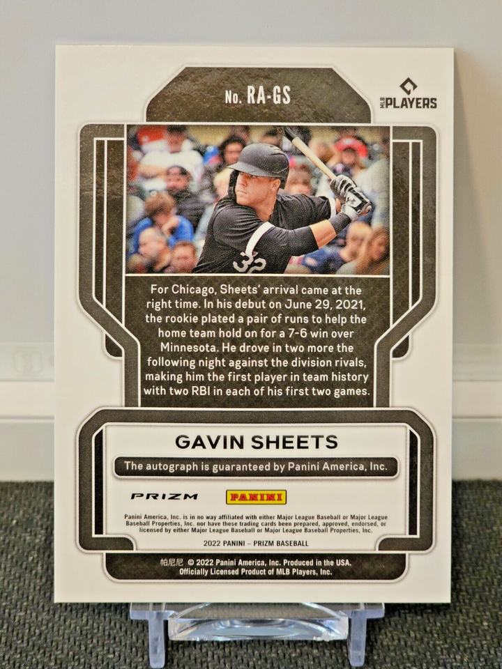 2022 Gavin Sheets Panini Prizm Rookie Autographs Silver Prizm #RA-GS | eBay