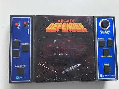 Arcade Defender Williams 1982 handheld console Entex vintage - Working ...