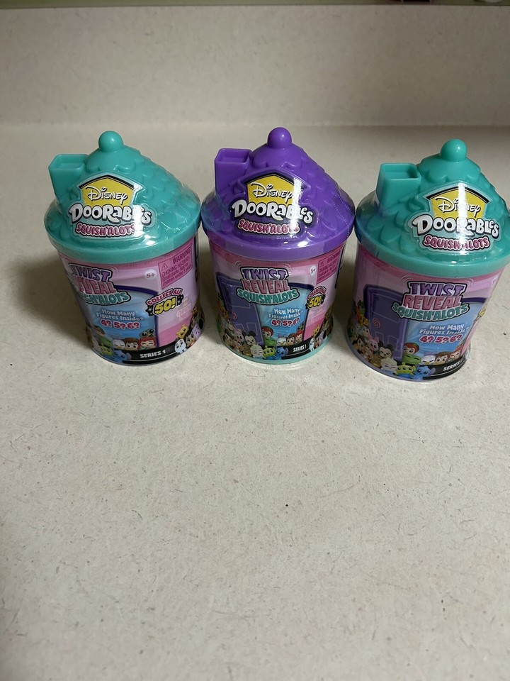 3 Pk New Disney Doorables Squishalots Series 1, Collectible Blind Bag ...