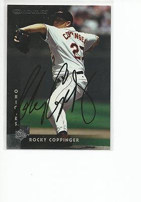 ROCKY COPPINGER Autographed Signed 1997 Donruss card Baltimore Orioles ...