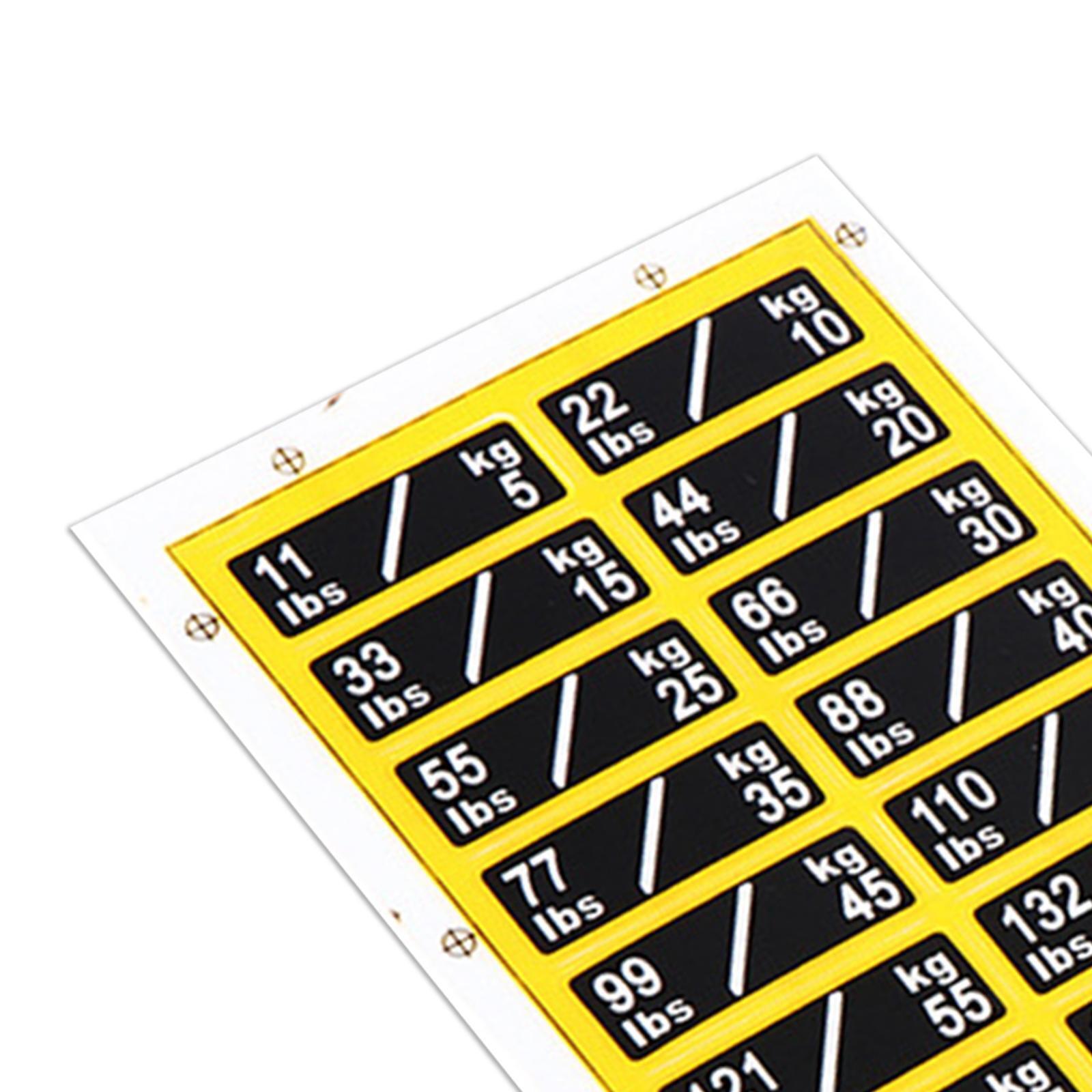 Weight Sticker Labels 5 kg to 120 kg Weight Stack Labels Sticker for ...