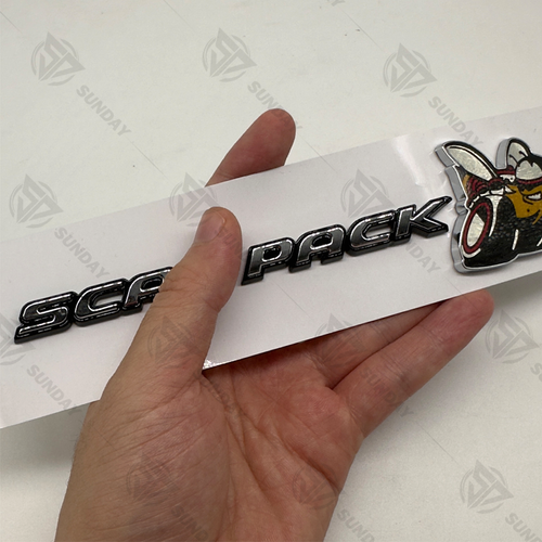 3D Zinc Alloy Rear Spoiler Super Angry Bee Emblem Badge Fits For SCAT ...