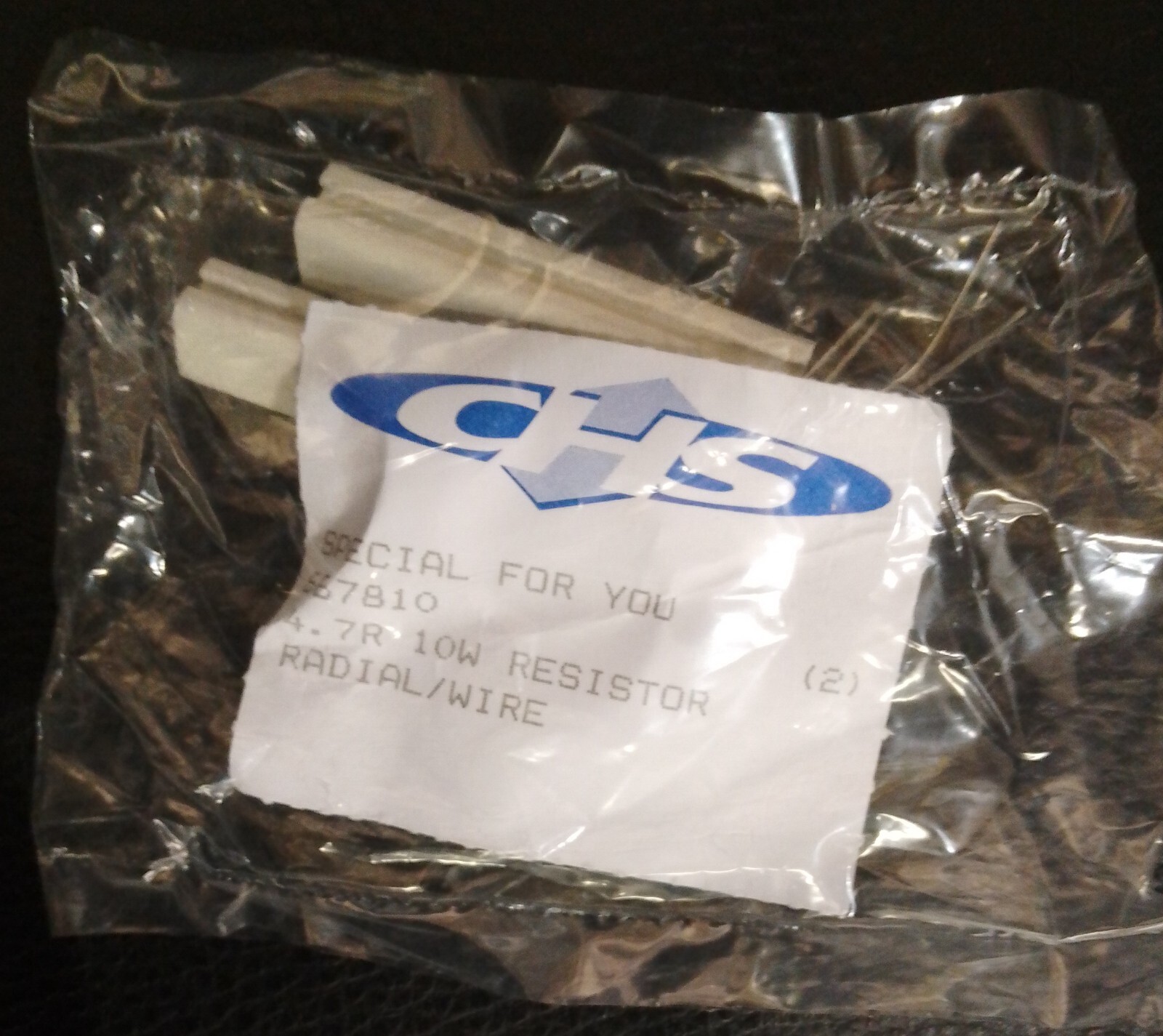 2 x 4.7R 10W Cement Resistors Radial Wire UTM VTM 4R7 10% 216-3P 216-3 ...