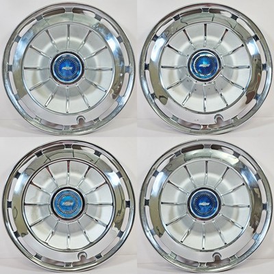 👀 1962 Chevy Corvair Impala Bel Air Biscayne 14" Hubcaps / Wheel Covers ...