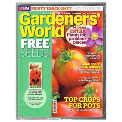 Gardeners' World Magazine March 2014 mbox2326 Top Crops for Pots | eBay UK