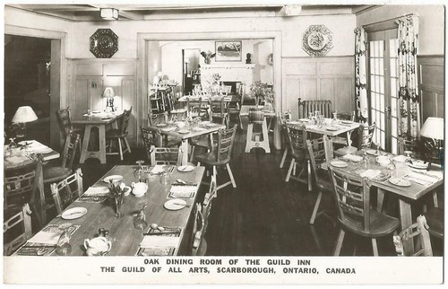 Scarborough Ontario Canada ~ Guild Inn Oak Dining Room RPPC Real Photo ...