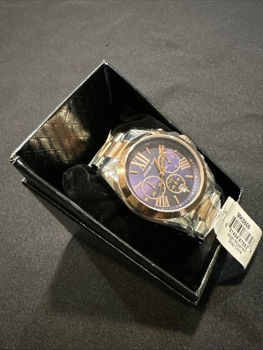 MICHAEL KORS MK5606 BRADSHAW BLUE CHRONOGRAPH DIAL TWO TONE WOMENS ...