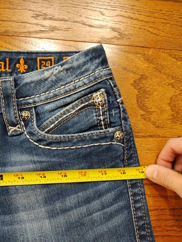 ROCK REVIVAL LEAH Bootcut JEANS Denim Blue WOMENS Tag 29 X 34 Inseam | eBay