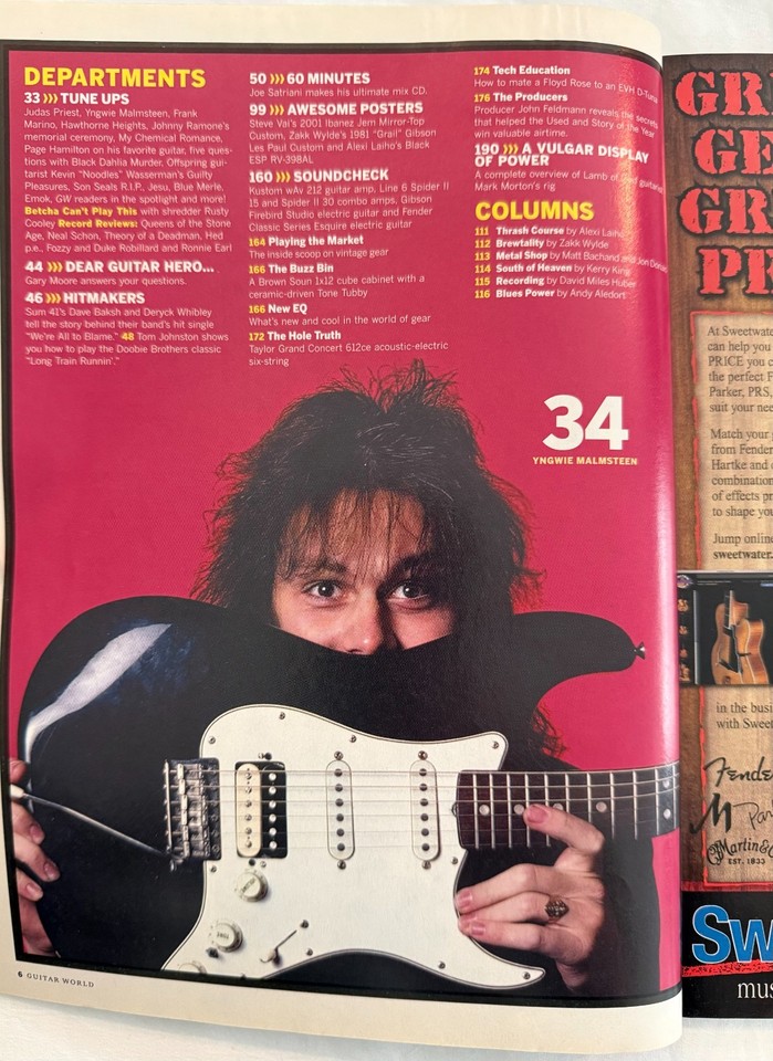 Guitar World - Apr 2005 w/Fold-Out - The Mars Volta - The Killers ...