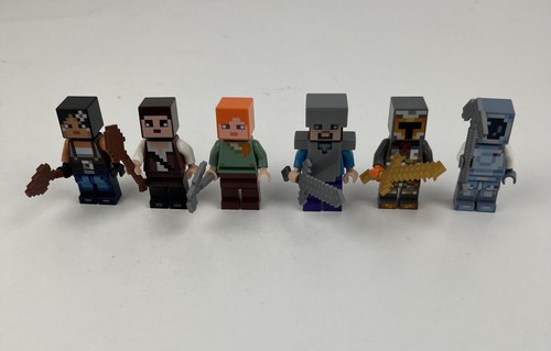 Minecraft Minifigure Lot Steve Alex Warrior Knight Astronaut Figures ...