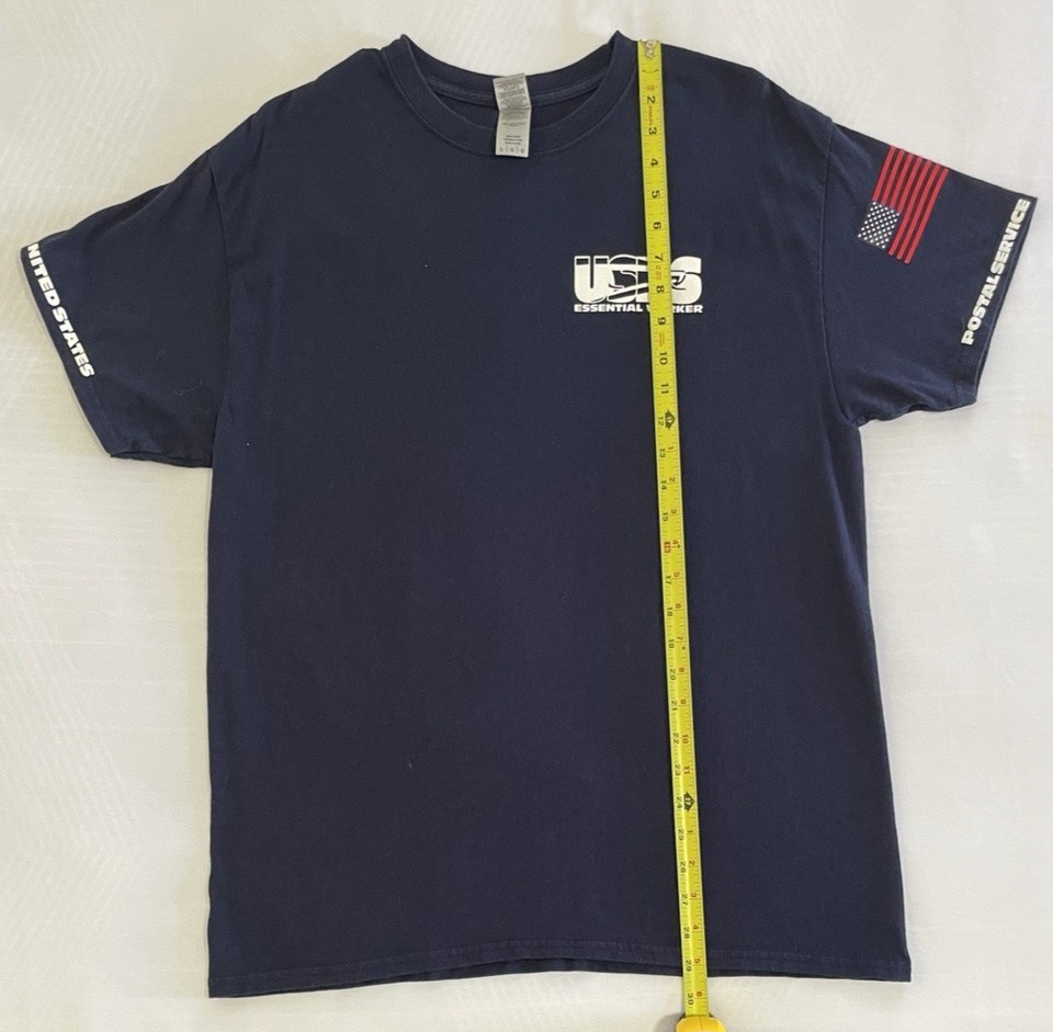 USPS Essential Worker BACK 6FT PLEASE T Shirt w Flag Sleeve Gildan ...