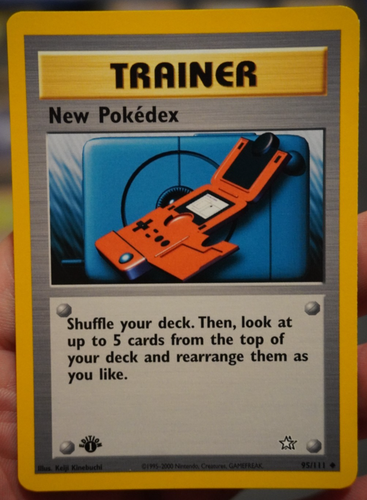 NM 1st Edition New Pokedex Neo Genesis Pokemon Trainer Card TCG WOTC UK ...